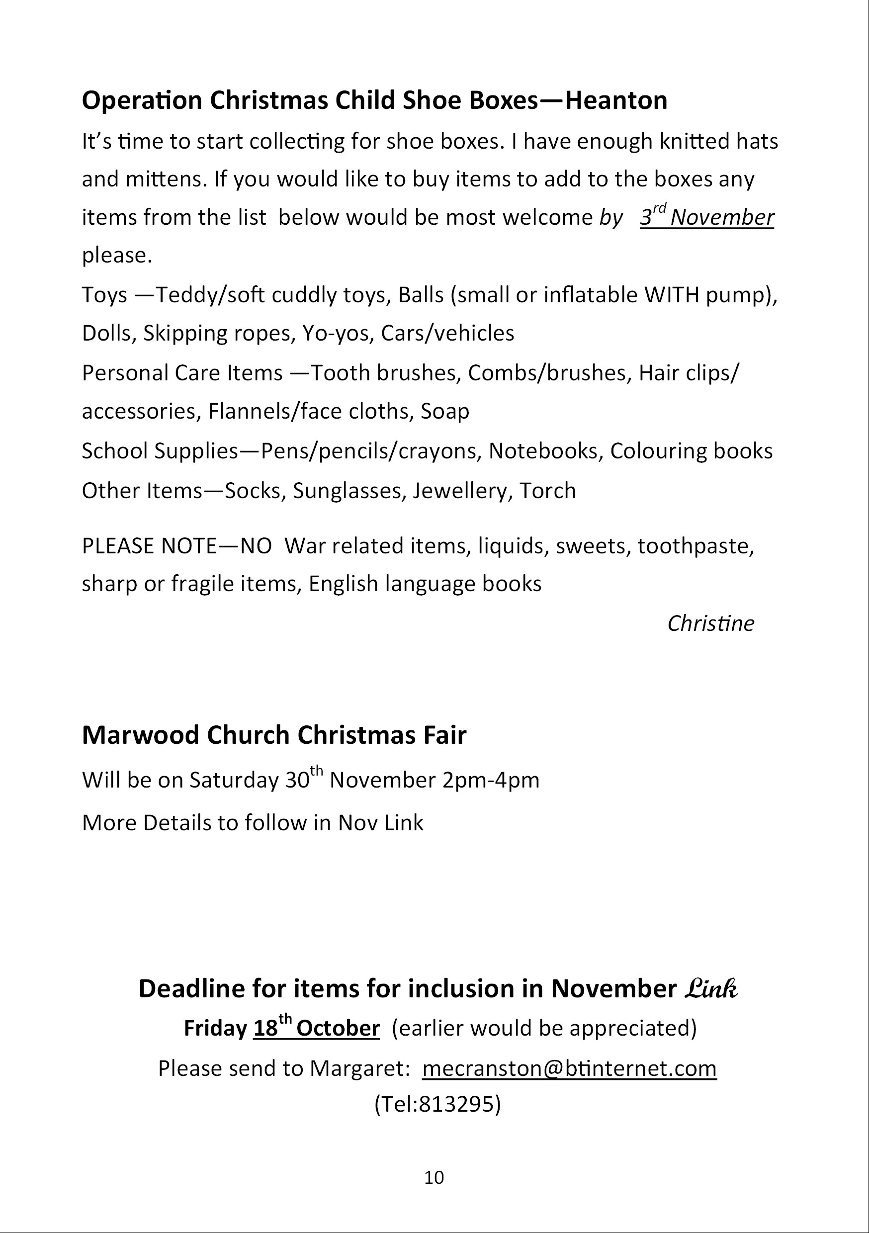Church Magazine - Heanton Parish Church